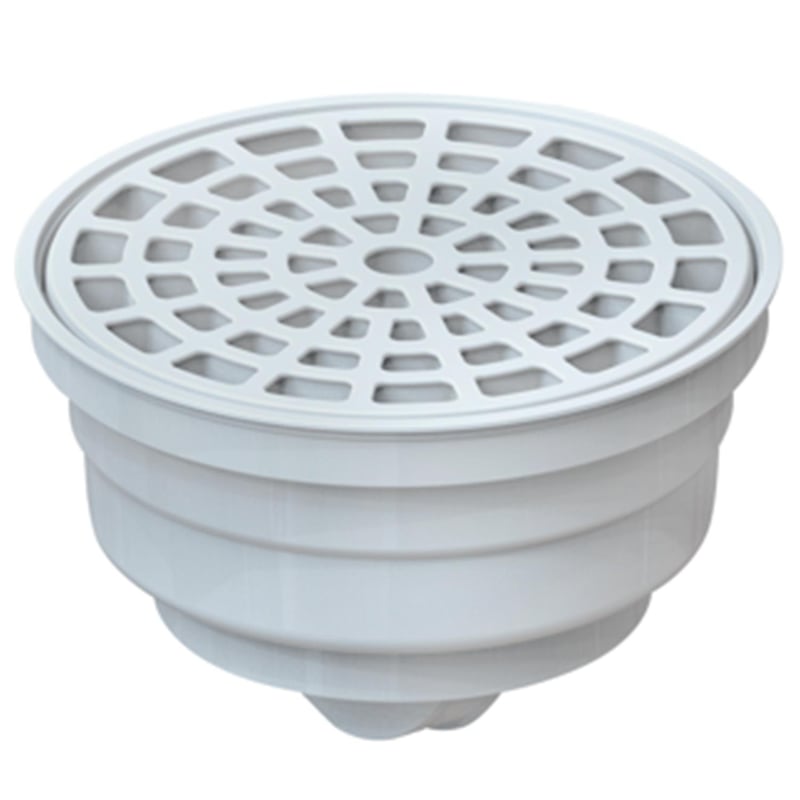 Desague/Pileta blanca para Aguas lluvias c/salida 110 mm PVC | Sodimac ...