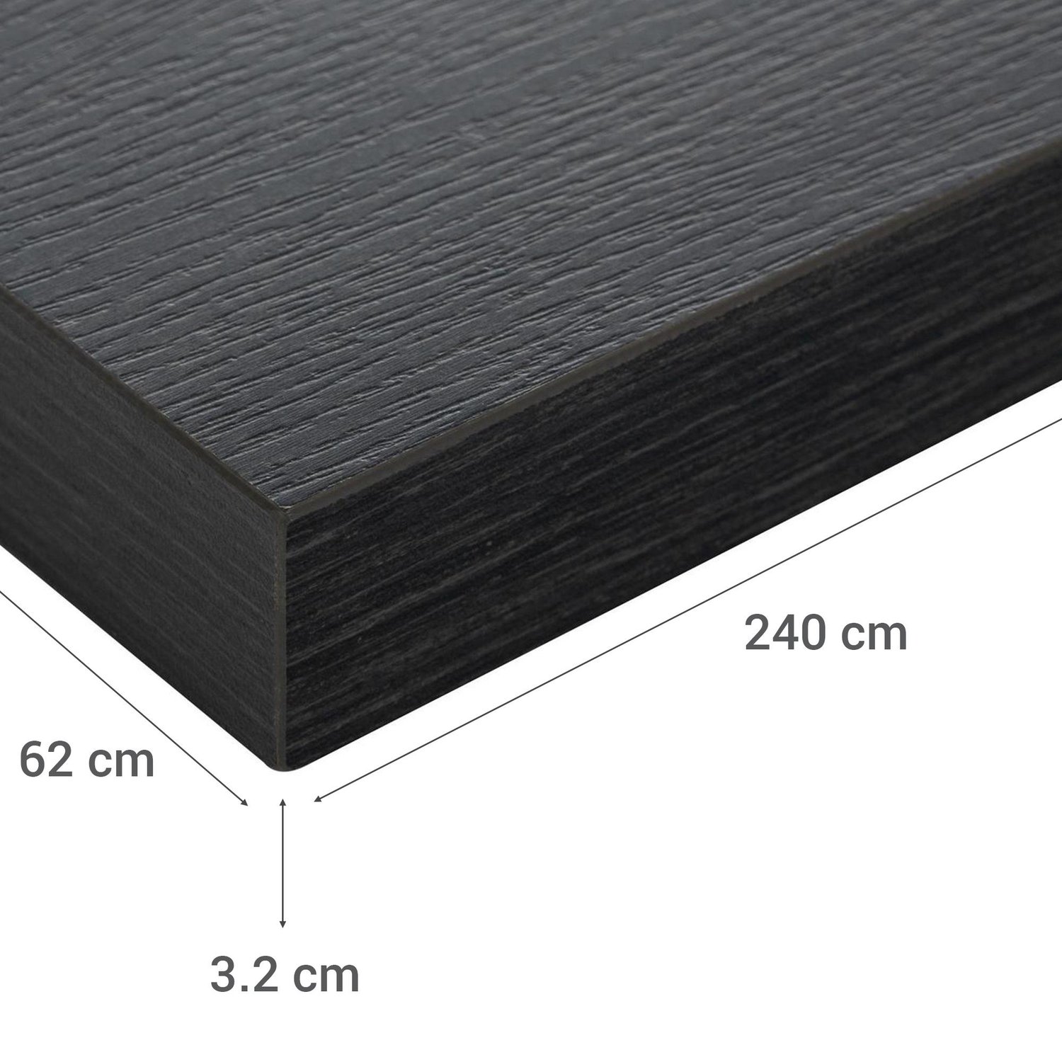 Cubierta Recta Compacta 62x240 cm de Melamina Savannah Oak Honey ...