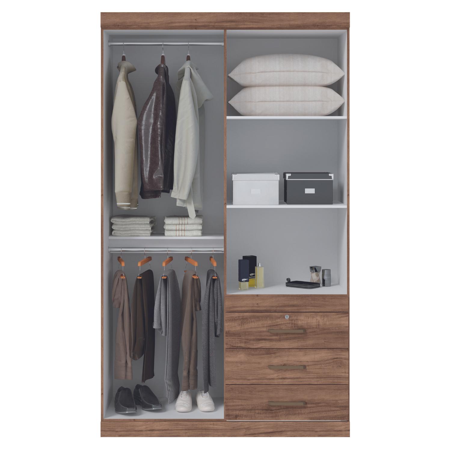 Closet 4 puertas 3 cajones café claro Atacama | Sodimac - Falabella