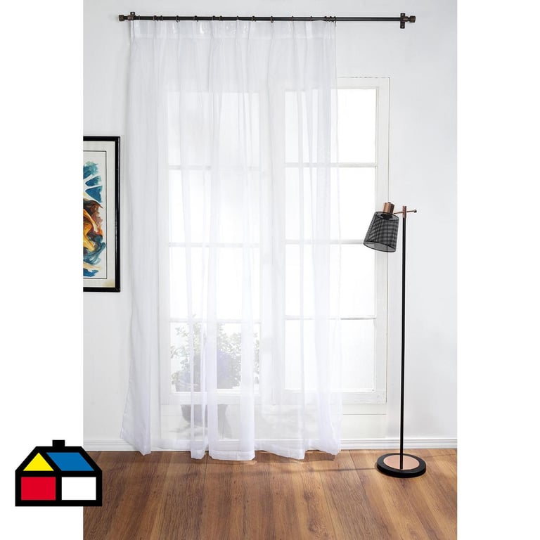 Cortina velo pinzas 1 paño 1.45 x 2.30 m blanco | Sodimac - Falabella