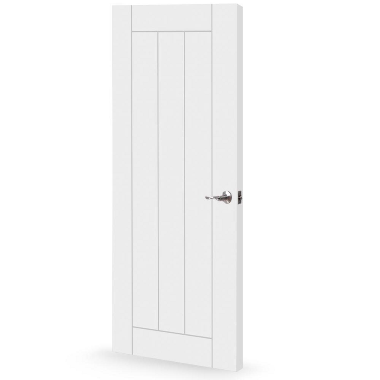 Puerta HDF 60x200 cm Armonia Prepintado Blanco | Sodimac - Falabella