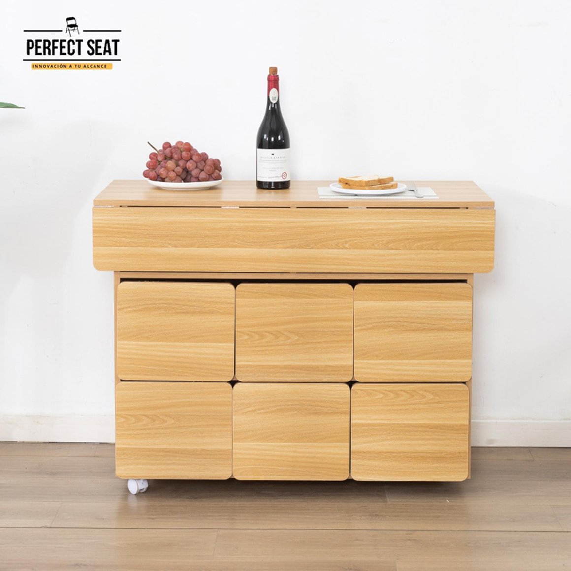 Comedor Isla 6 Sillas Mesa Rectangular 80x76x100 cm Madera | Sodimac ...