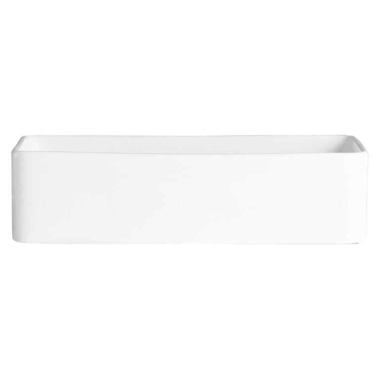 Lavamanos Sobrepuesto con Forma Rectangular Loza 47x12x24 cm Blanco ...