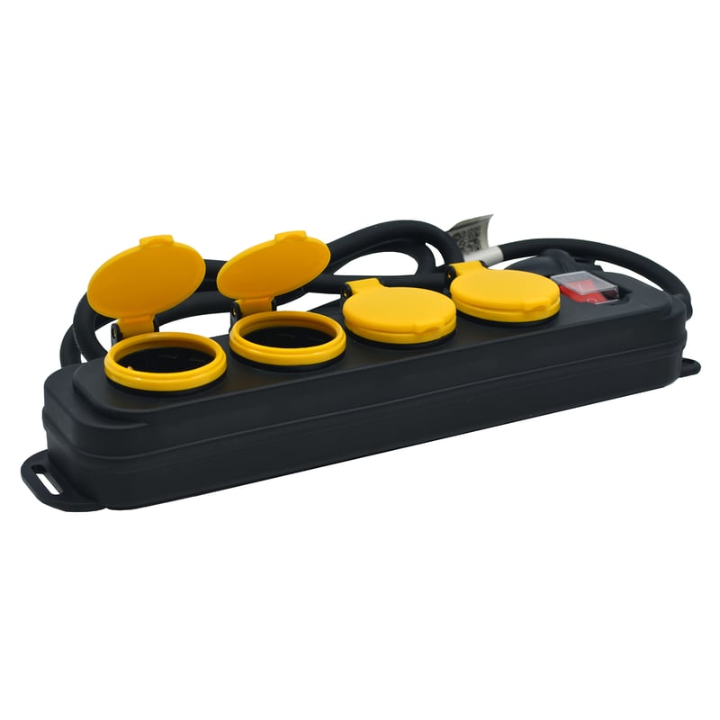 Alargador 4 Toma(s) 1.5 m Negro/amarillo | Sodimac - Falabella