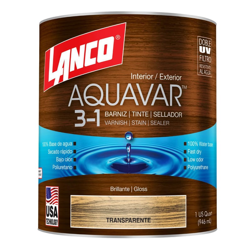 Barniz 3 en 1 Satinado 0.25 galón(es) Incoloro | Sodimac - Falabella