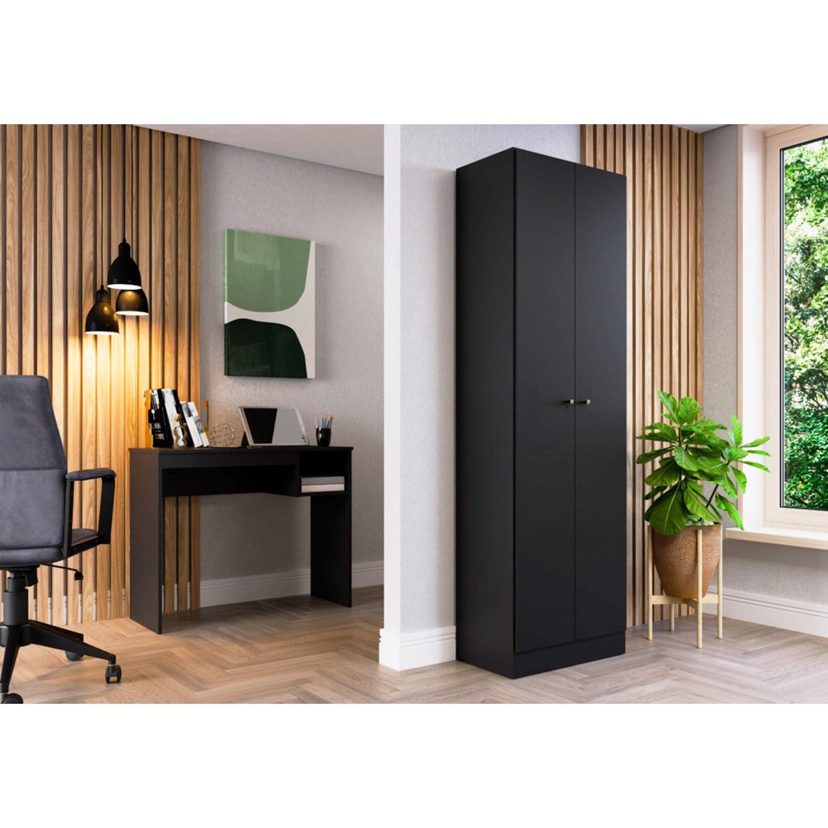 Estante Paraná MDP 5 Nivel(es) 55x174.5x31.2 cm Negro | Sodimac - Falabella