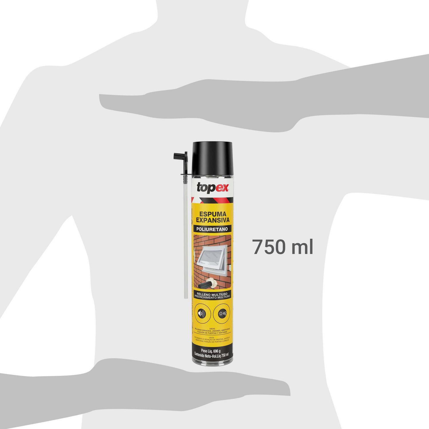 Espuma poliuretano topex 750ml | Sodimac - Falabella