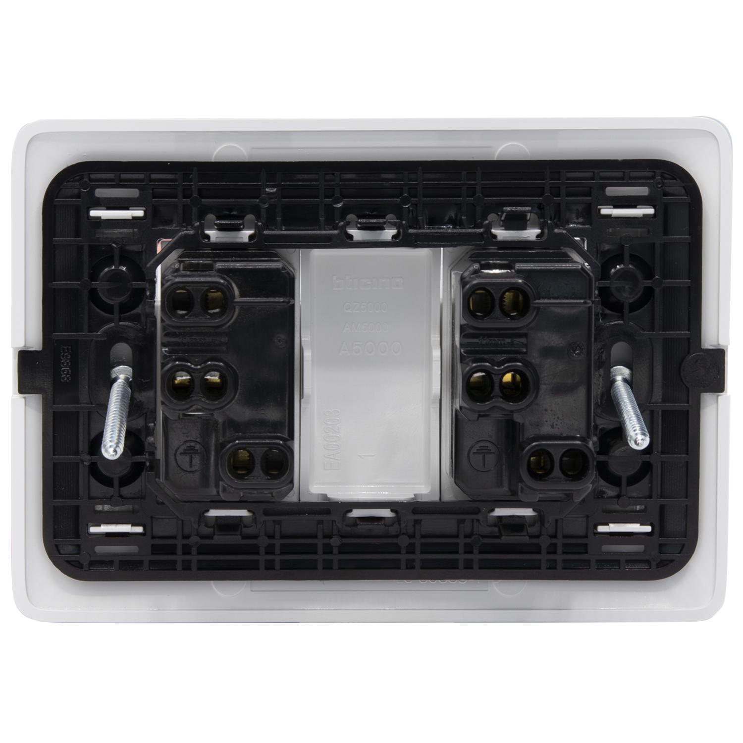 Placa armada Matix tomacorriente doble 10/16A color blanco | Sodimac ...