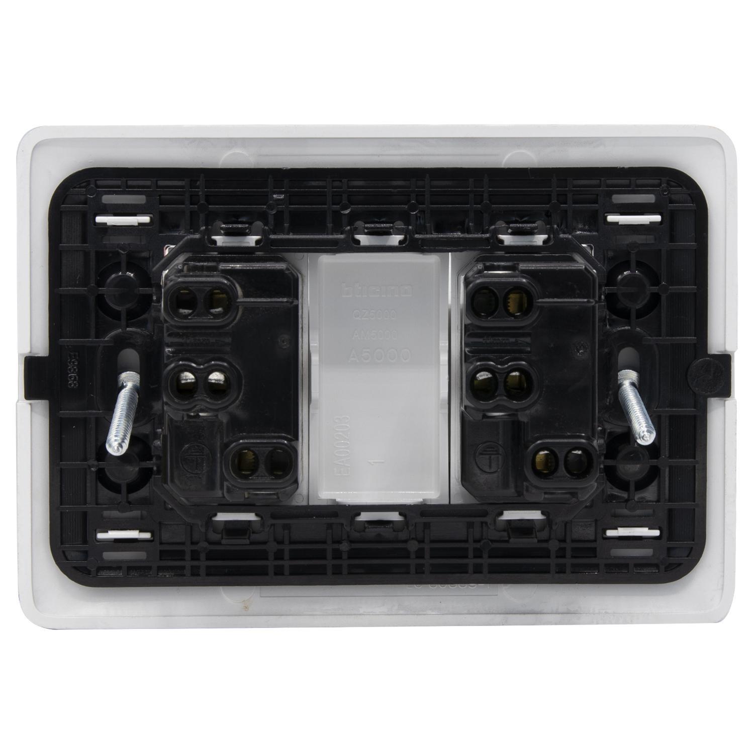 Placa armada Matix tomacorriente doble 10/16A color aluminio | Sodimac ...