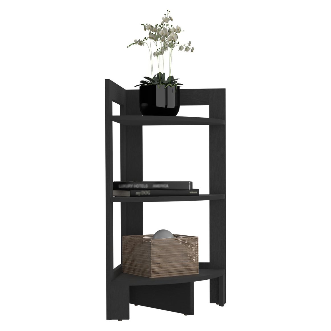 Mesa auxiliar esquinera Riga 1 cajón wengue | Sodimac - Falabella