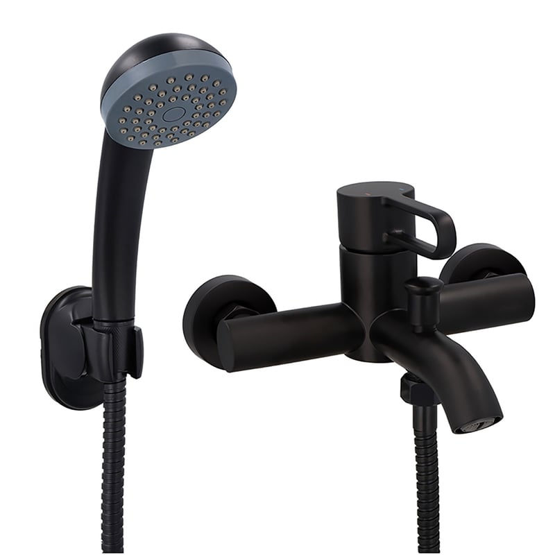 Monomando tina ducha rizzo negro mate | Sodimac - Falabella