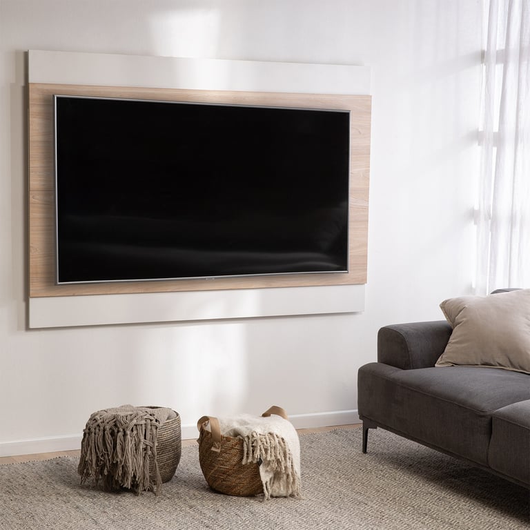 Panel TV Monet Olmo Alpino/Blanco 70 " 170x120x4,5 cm | Sodimac - Falabella