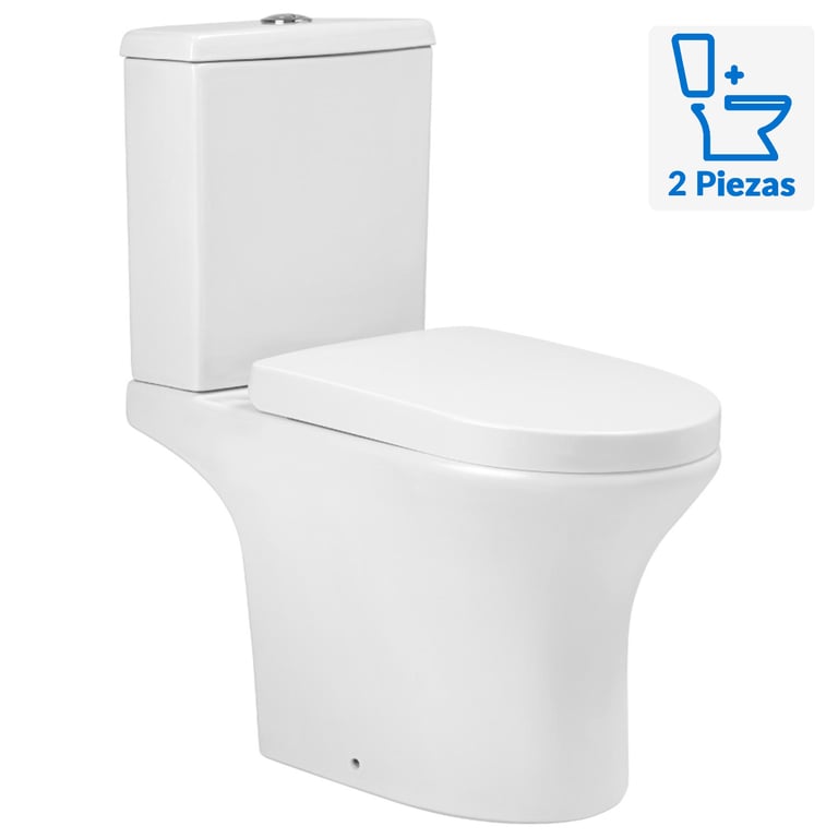 Sanitario Two piece a Muro 18 cm 4.8 Litros New Atos Blanco | Sodimac ...