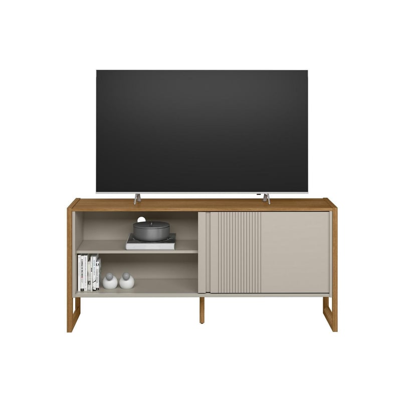 Rack TV Denver Nogal/Blanco 55 " 141x65x36 cm | Sodimac - Falabella
