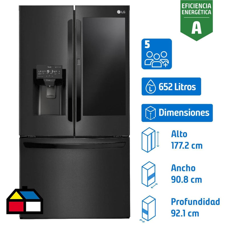 Refrigerador French Door No Frost 660 Litros Negro Matte GM78SXT ...
