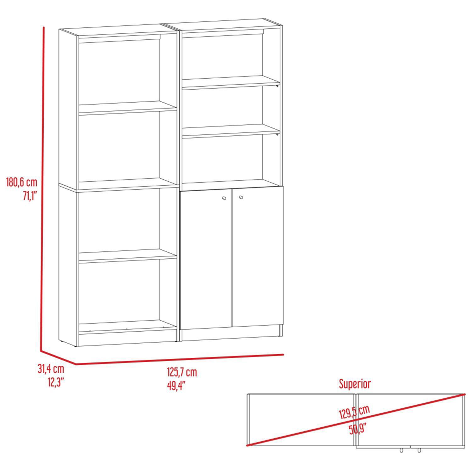 Combo home estante + estante 2 puertas wengue | Sodimac - Falabella