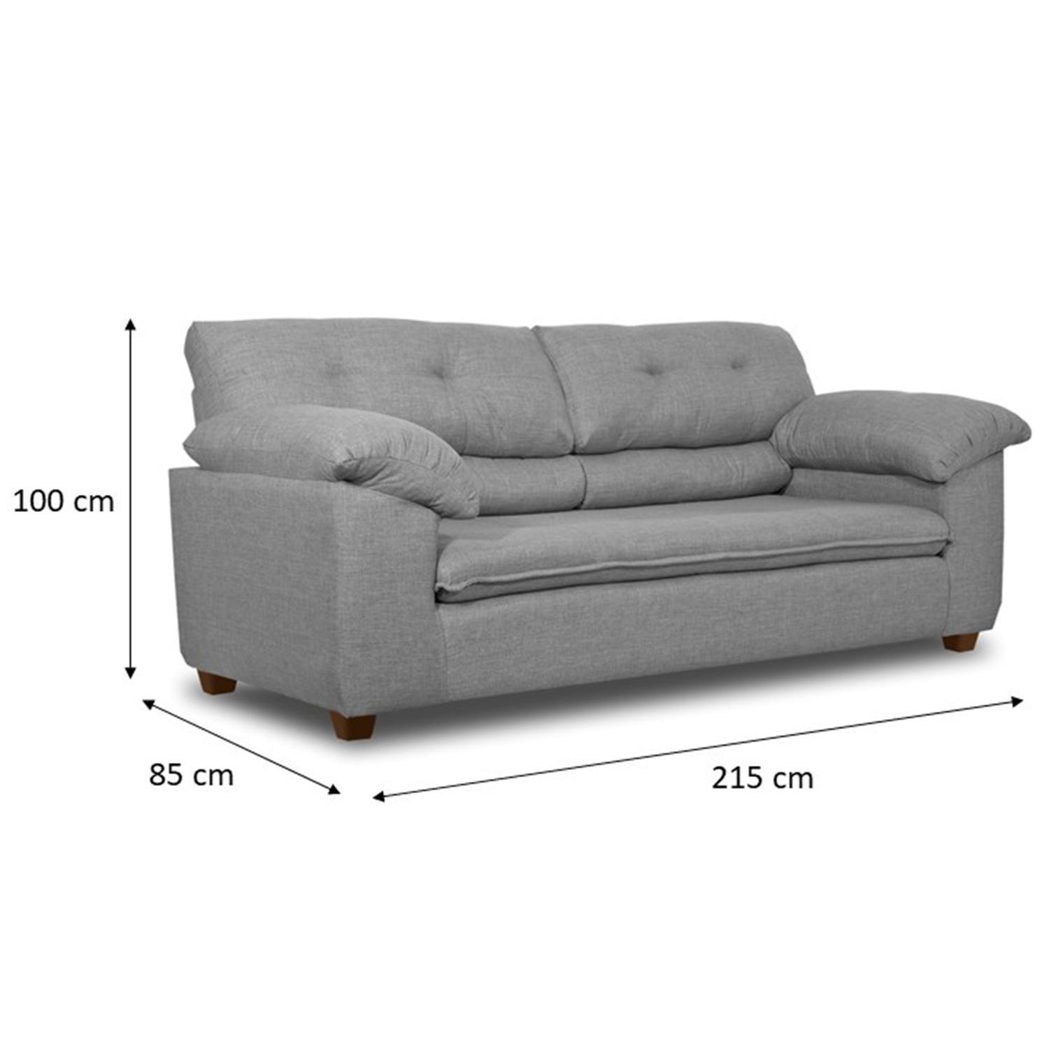 Sofá Liverpool 3 cuerpos tela Cordoba Gris Claro | Sodimac - Falabella