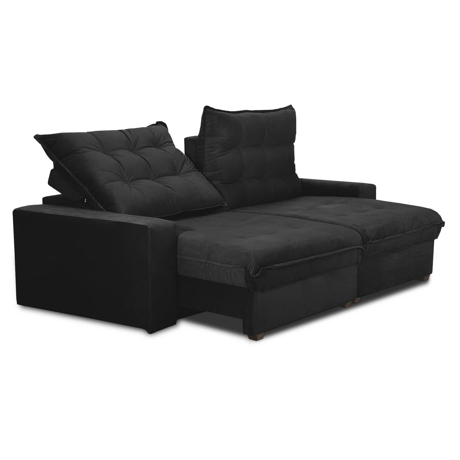 Sofá 2 cuerpos MAGESTIC 250x105x121 cm Negro | Sodimac - Falabella