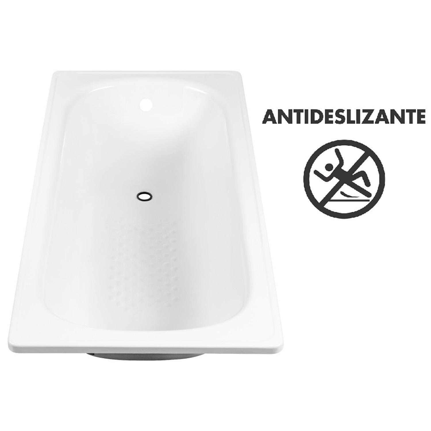 Tina con Antideslizante 100x70 cm Rectangular Acero Esmaltado | Sodimac ...