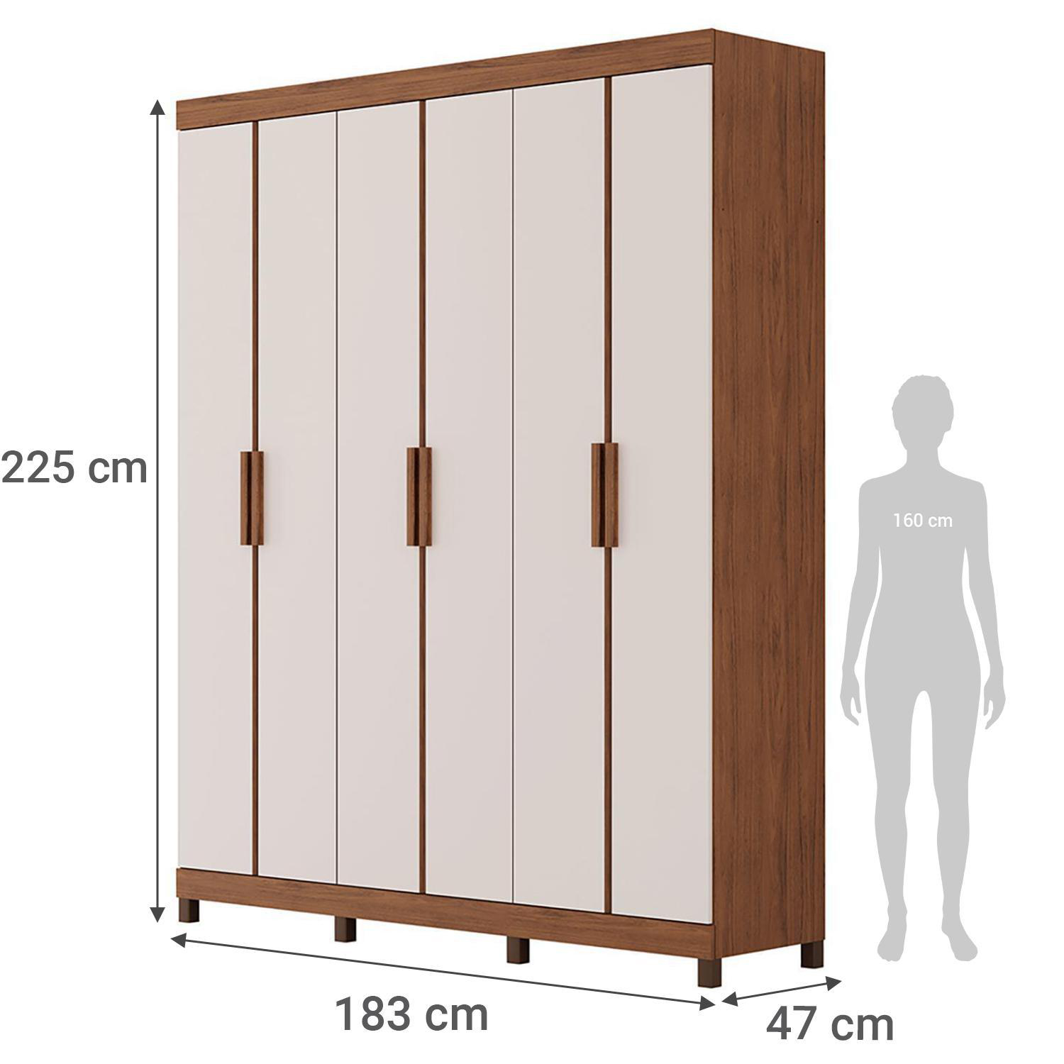 Clóset Oliver 6 Puerta(s) 5 Repisa(s) 183x225x47 cm Beige | Sodimac ...