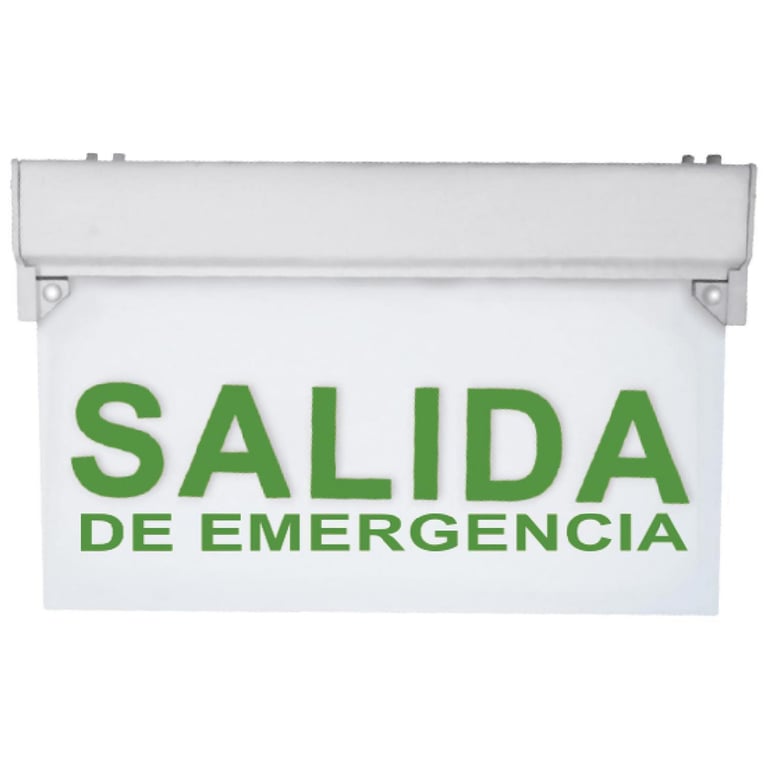Señalética emergencia letras verdes "Salida de Emergencia" | Sodimac - Falabella