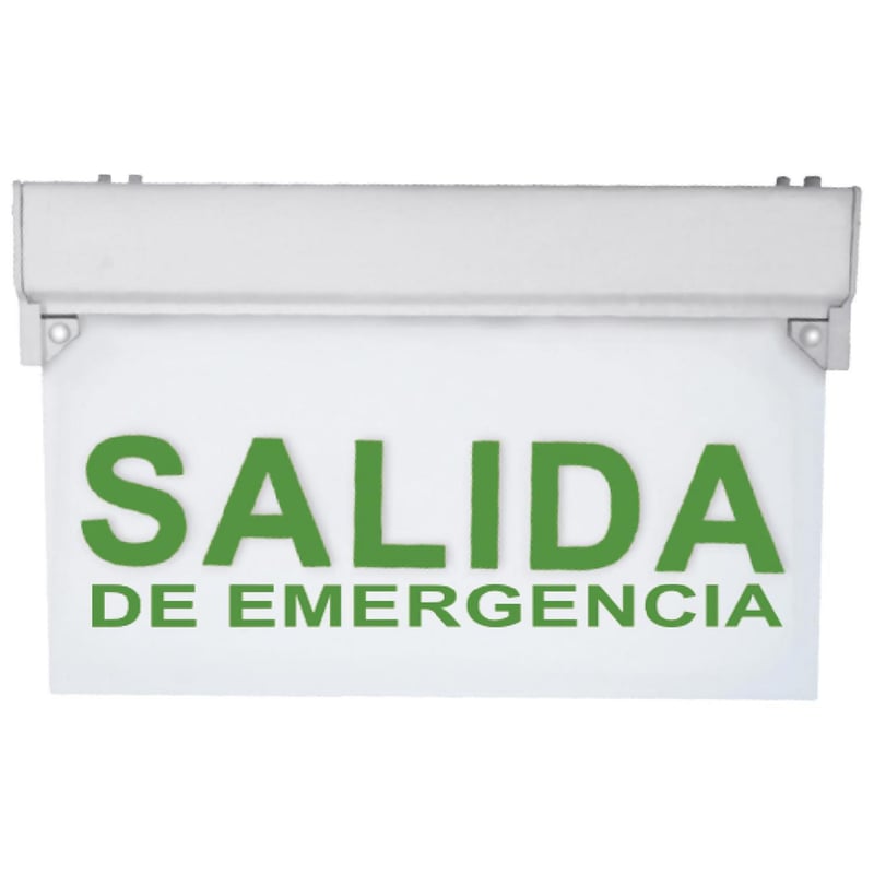 Señalética emergencia letras verdes "Salida de Emergencia" | Sodimac - Falabella