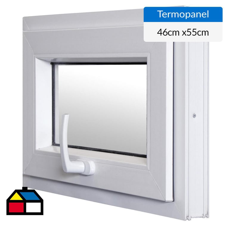 Ventana PVC 46x55 proyectante termopanel vidrio opaco 3mm bl VCH-0013 ...