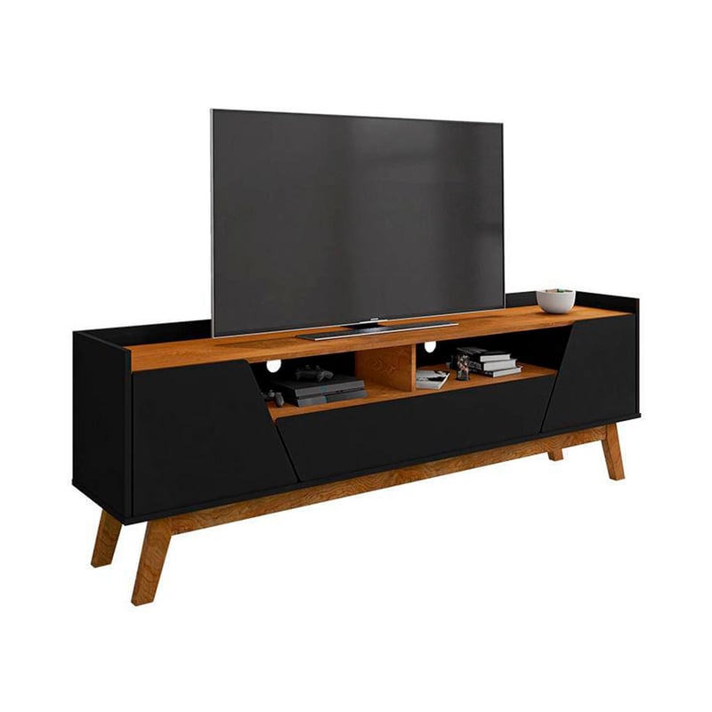 Rack TV 70 " Florencia Negro 180x60x36 cm | Sodimac - Falabella