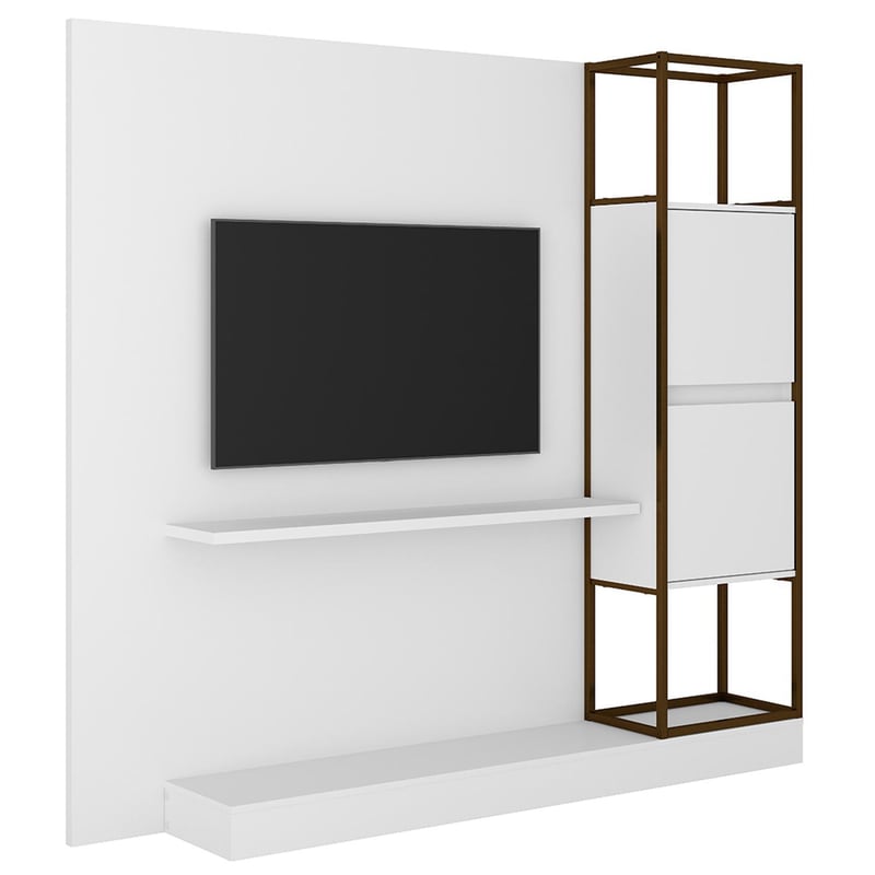 Rack TV 60 " Home Design Blanco 191x180x33 cm | Sodimac - Falabella