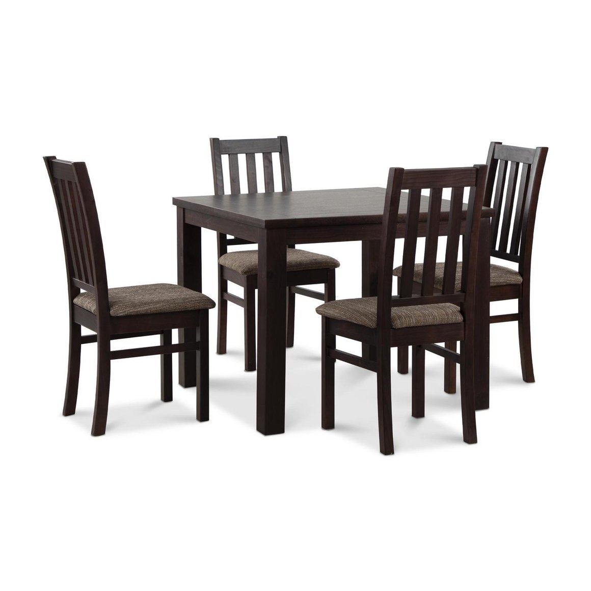 Comedor Ñuble 4 Sillas Mesa Cuadrada 95x77x95 cm Café | Sodimac - Falabella