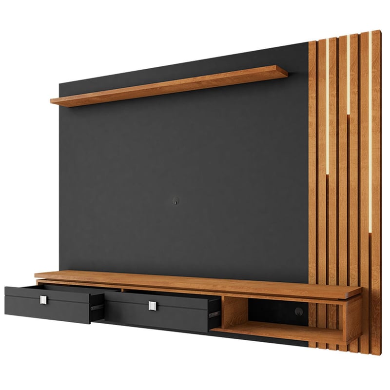 Panel Rack TV 80 " Hanover Negro 217x161x34 cm | Sodimac - Falabella