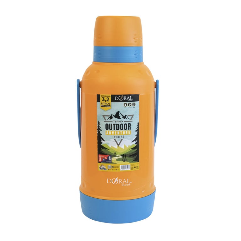 Termo Outdoor 3.2 l Acero Inoxidable Negro | Sodimac - Falabella