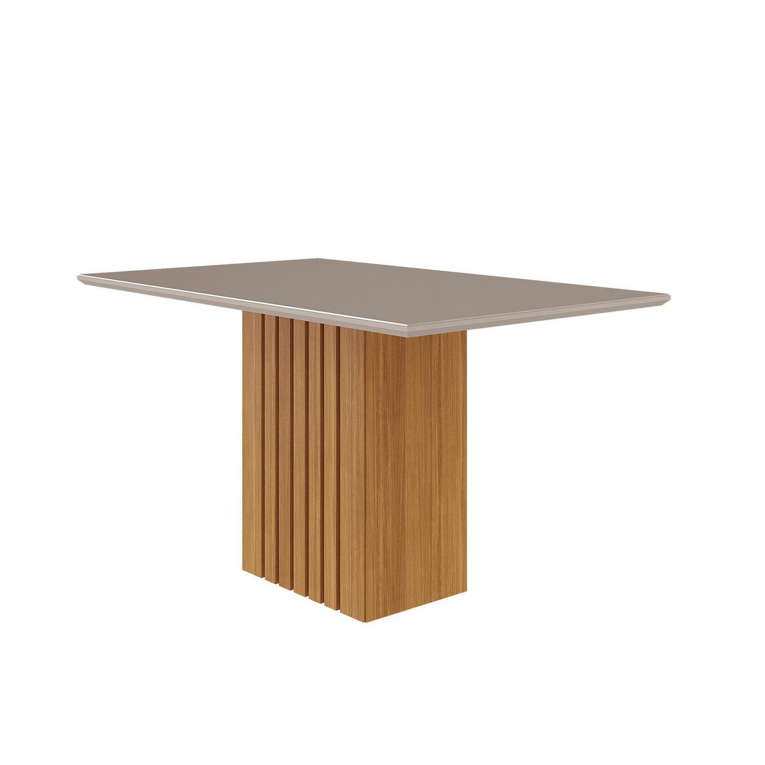 Juego de Comedor Pao 4 Sillas Mesa Rectangular 80x78x130 cm Off White ...