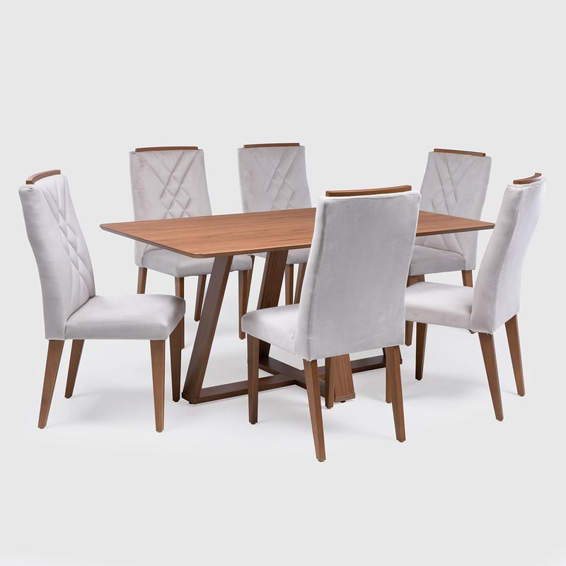 Comedor Megan 6 Sillas Mesa Rectangular 90x74,7x160 cm Café | Sodimac ...