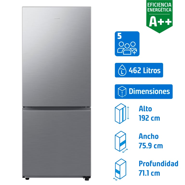Refrigerador Bottom Freezer No Frost 462 Litros Refined Inox ...