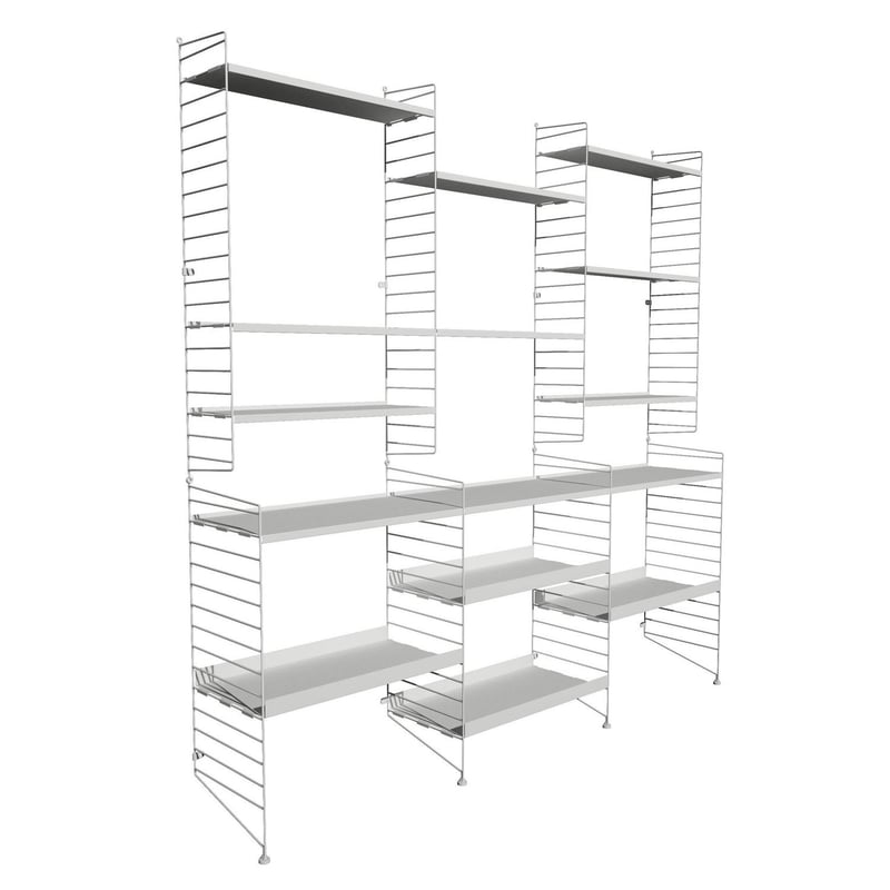 Estantería modular metálica blanca estilo Moderno 183 x 183 x 32 cm ...