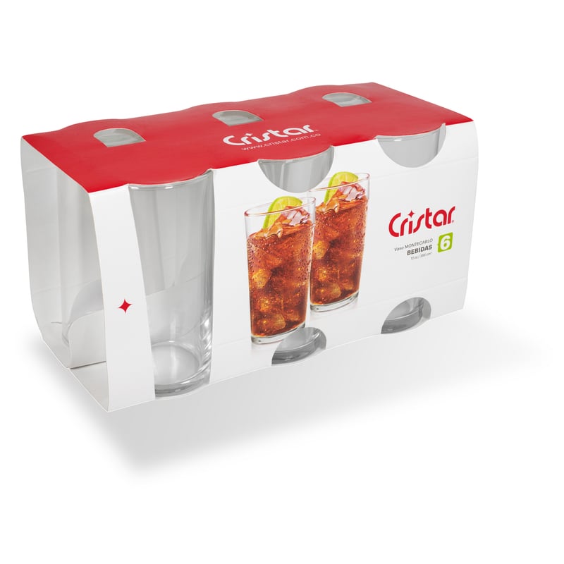 Display 6 Vasos Montecarlo 355 cc | Sodimac - Falabella