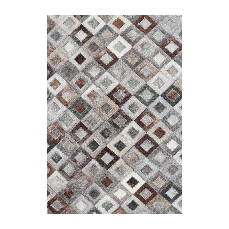 Alfombra Leather Patch Design 140x200 cm Gris | Sodimac - Falabella