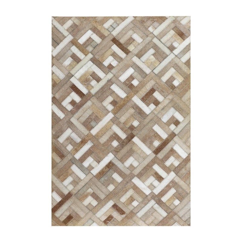 Alfombra Leather Patch Design 160x230 cm Café | Sodimac - Falabella