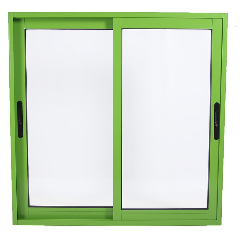 Ventana corredera Aluminio Corredera 150x100 cm Vidrio Termopanel Verde ...