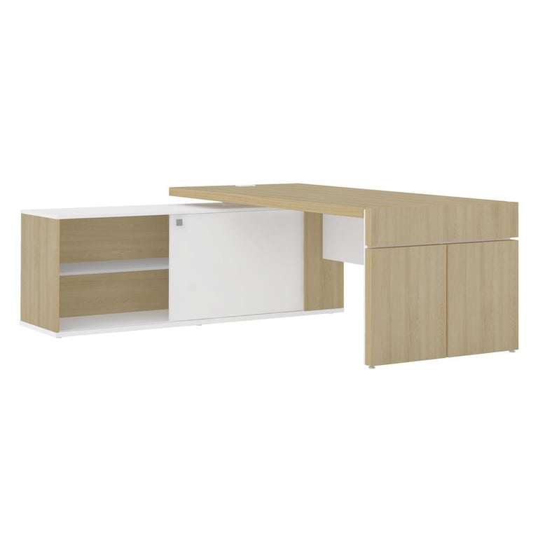 Estación de trabajo RD813 Blanco con café 202.5x75x183.2 cm | Sodimac ...