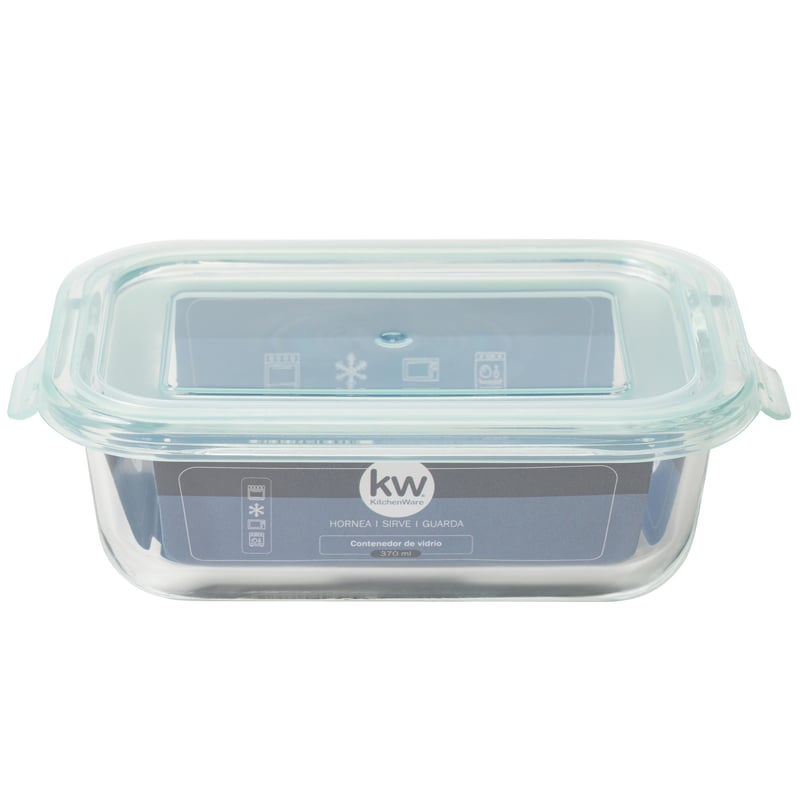 Recipiente Rectangular Vidrio 370 ml con Tapa | Sodimac - Falabella