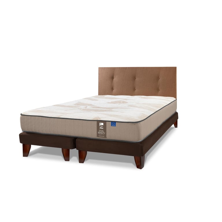 Cama Europea Dual Sensity 2 Plaza Box/Respaldo Royal Café | Sodimac ...