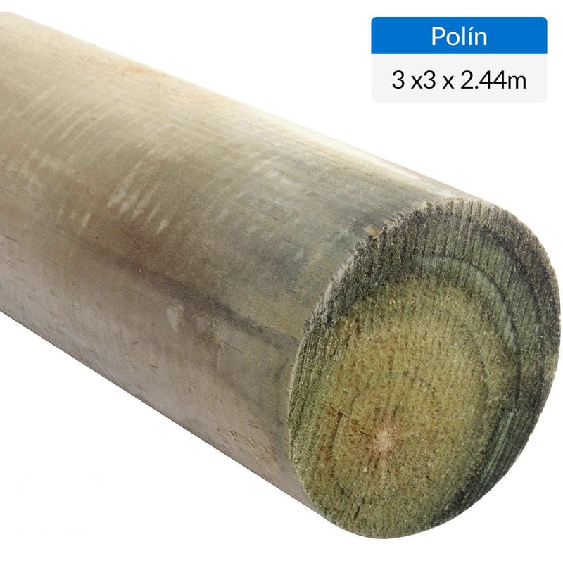 Polin impregnado 3 a 4 - 75 a 100 mm x 2,44 m | Sodimac - Falabella