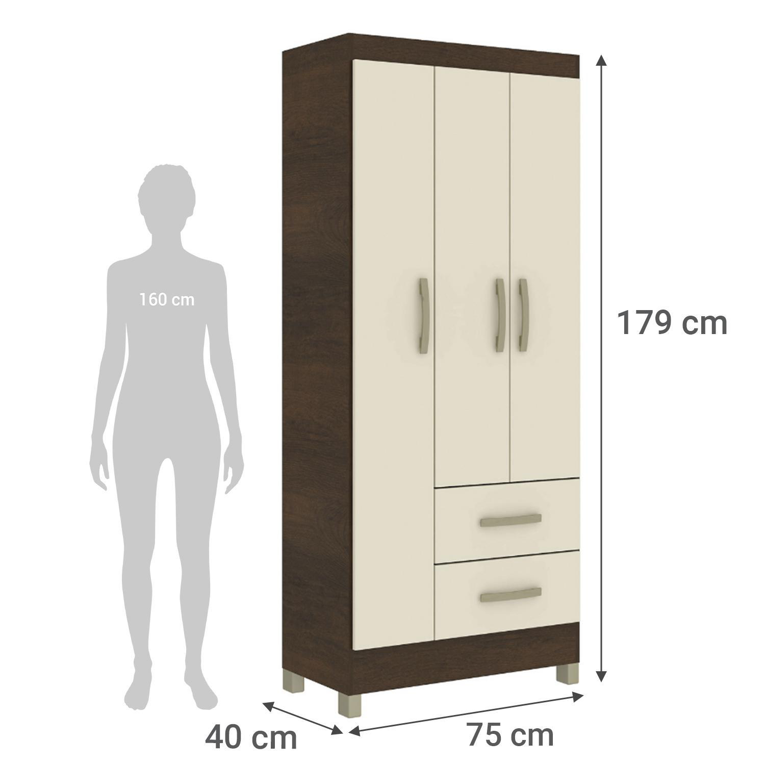 Combo 2 closet 3 puertas 2 cajones Rústico Champagne | Sodimac - Falabella