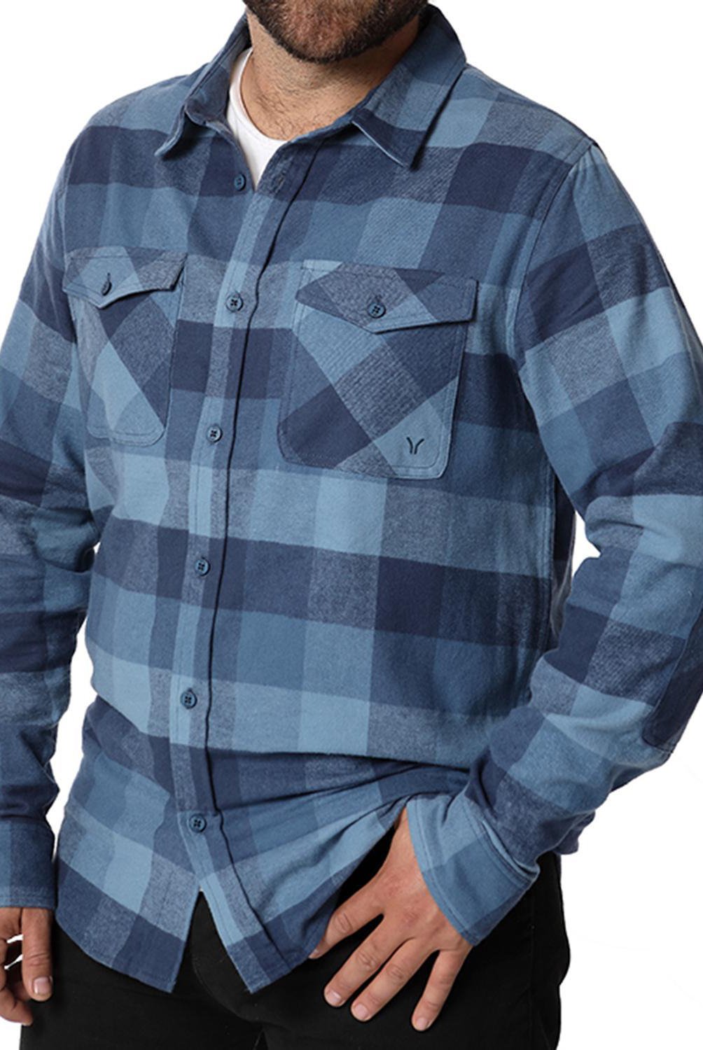 Camisa Franela Hombre Yoho Azul Talla M | Sodimac - Falabella