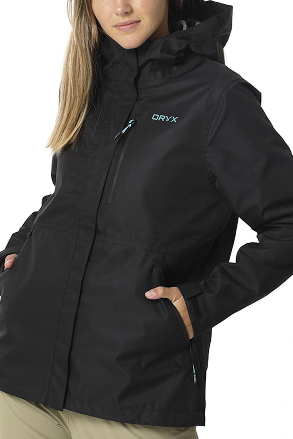 Impermeable Waterproof Mujer Jasper Negro L | Sodimac - Falabella