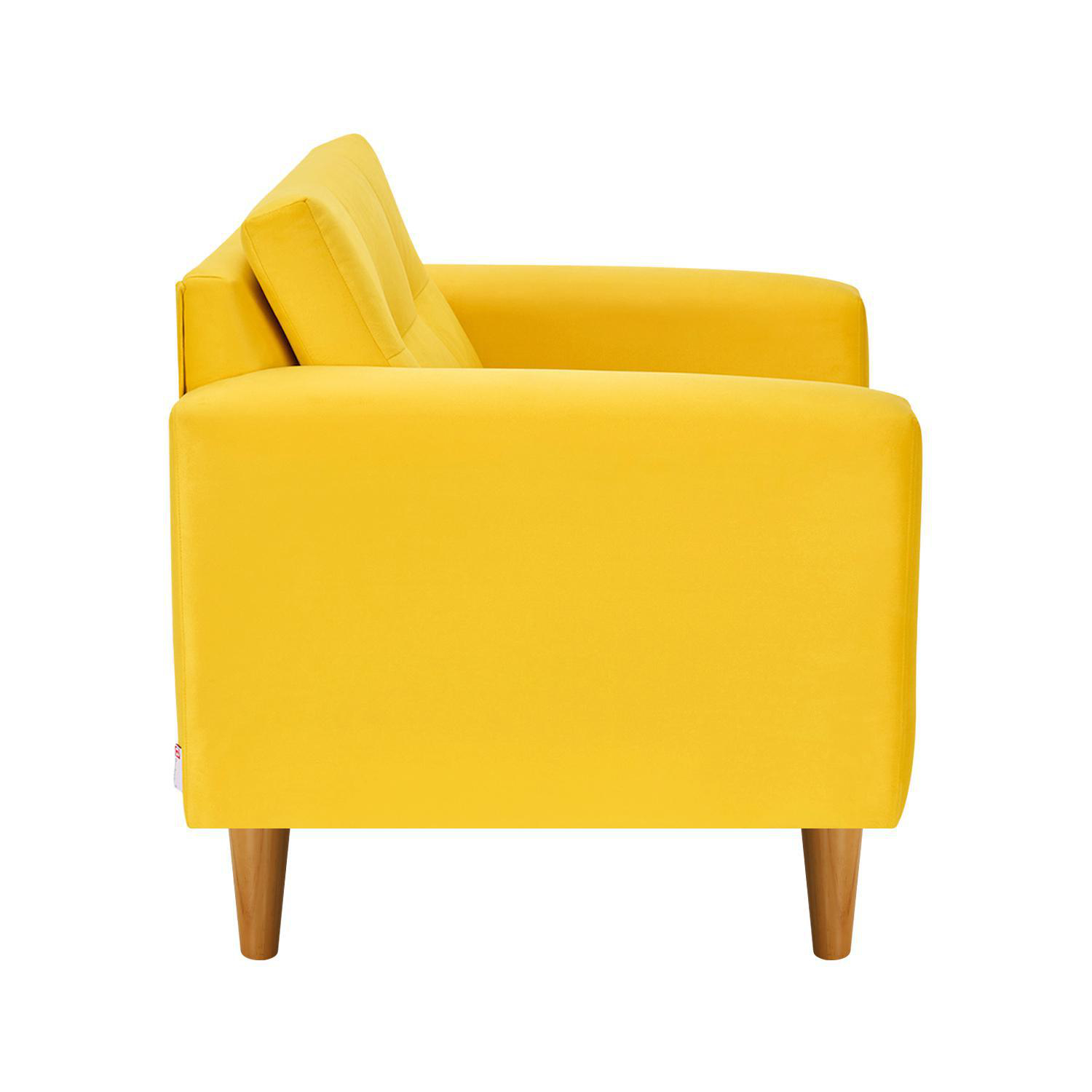 Sofá Retro 1 Cuerpo Felpa 04 Amarillo | Sodimac - Falabella