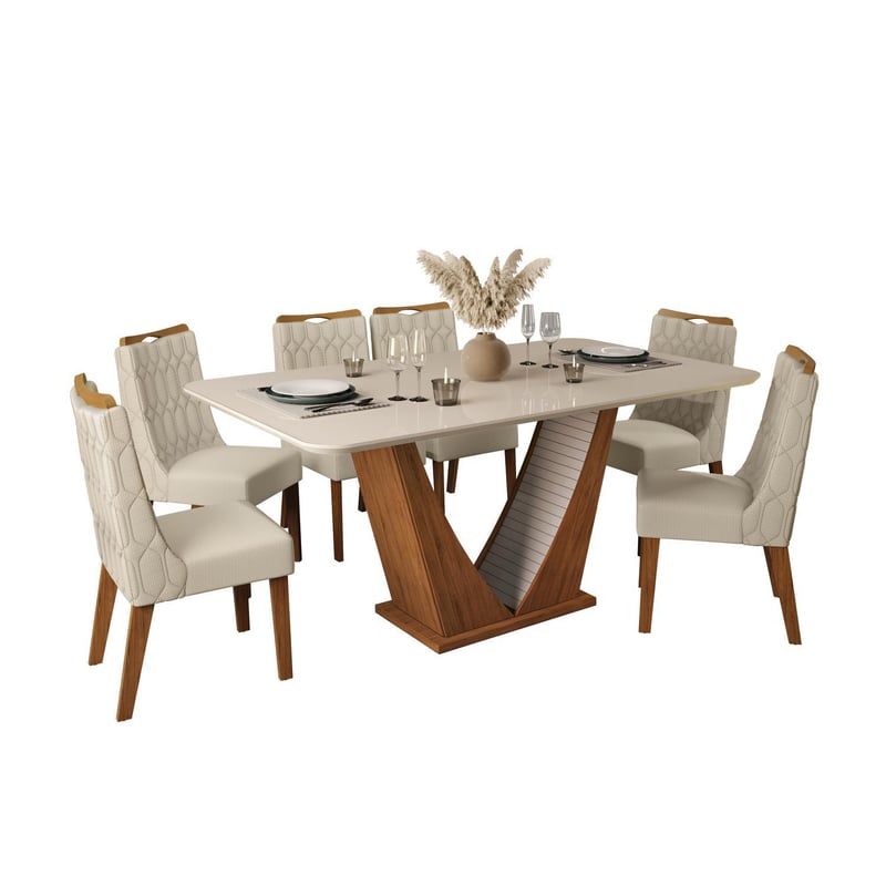 Comedor 6 Personas Rectangular 90x80x170 cm Blanco | Sodimac - Falabella