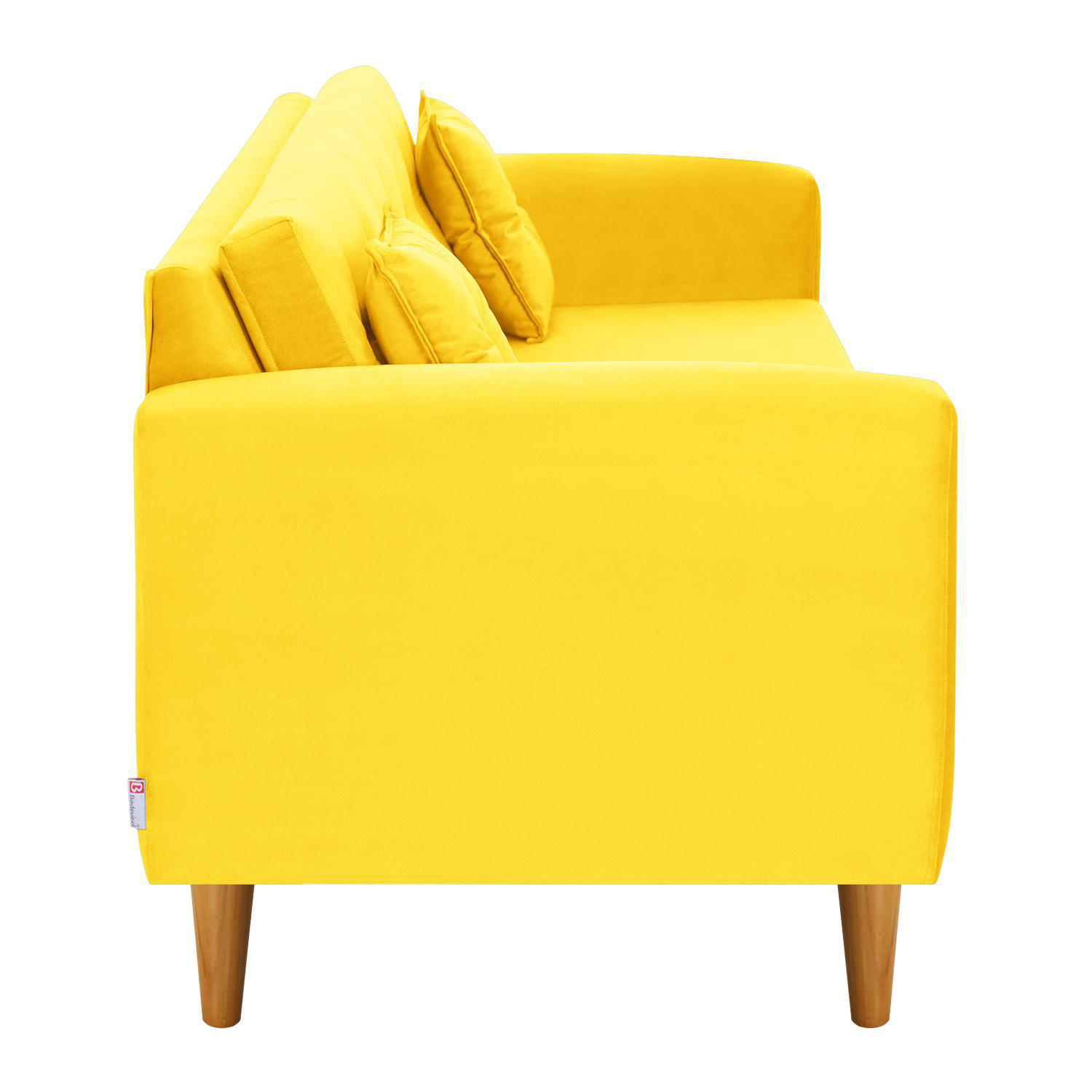 Sofá 3 cuerpos New Retro 3C 170x76x78 cm Amarillo | Sodimac - Falabella